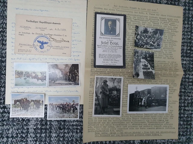 ORIGINAL GERMAN WW2 Soldiers Letter.Cigarette cards.photos/death card ...