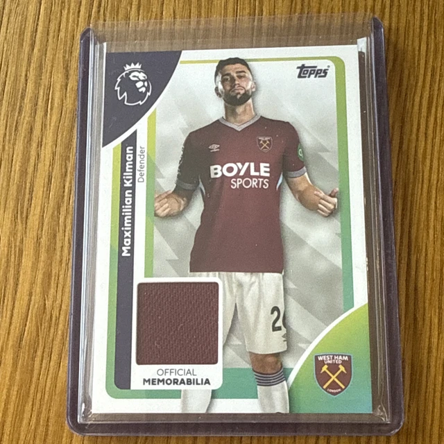 TOPPS 2025/26 PLAYER Worn Relic Max Kilman West Ham United Card Mint ...