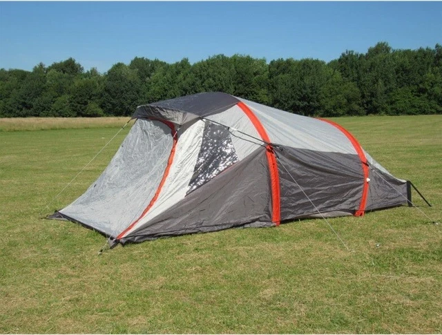 INFLATABLE AIR TENT 4 Man (Blow Up Beams Camping Shelter with Pump) £ ...
