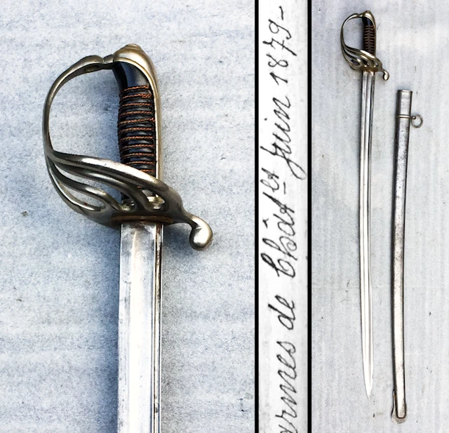 RARE FRENCH COLONIAL Palash Officer Sword, Chatellerault 1879, M.1845 ...