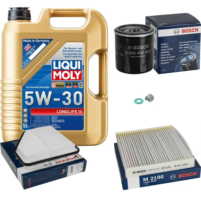 BOSCH INSPECTION SET 5 LIQUI MOLY Longlife 3 5W-30 pour Toyota Rav 4 III EUR 113,47 - PicClick FR