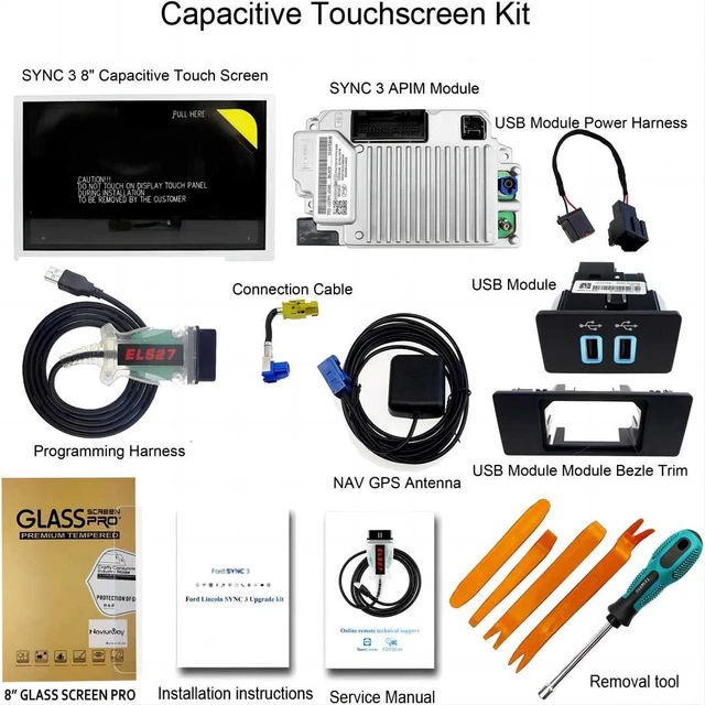 OEM SYNC 2 to SYNC3 V3.4 Upgrade Carplay KIT Fit For Ford Sync3 MAP HD ...