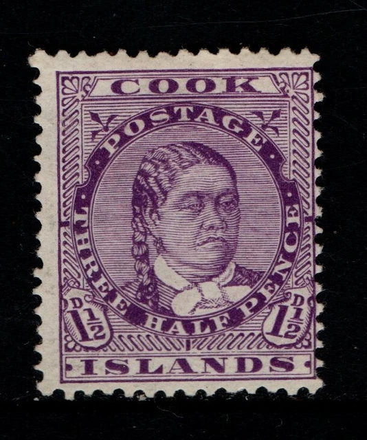 COOK ISLANDS 1913 1916 1919 Queen Makea Takau 1½d mauve p 14 x 15 SG43 ...