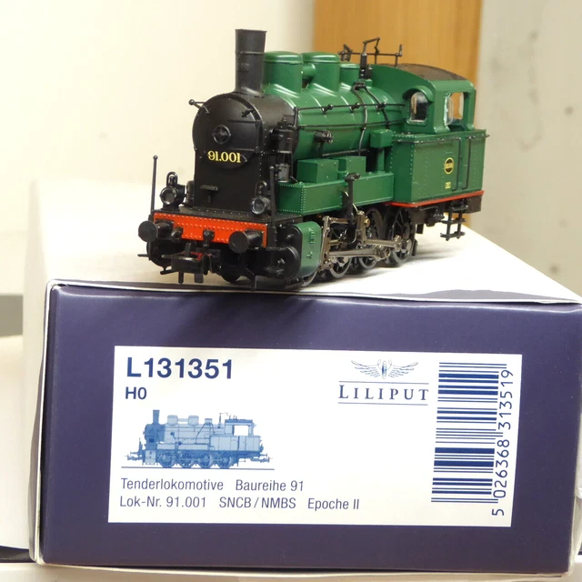 LILIPUT 131351 H0 Tenderlok Nr. 91 001 SNCB ex Bad. Xb Lok Ep. 2/3 DSS + LED Neu EUR 229,99 ...