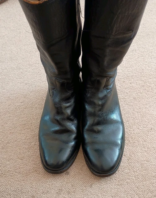 PAIR OF BRITISH Army Officer's Mess Dress Wellington Boots Size Approx ...