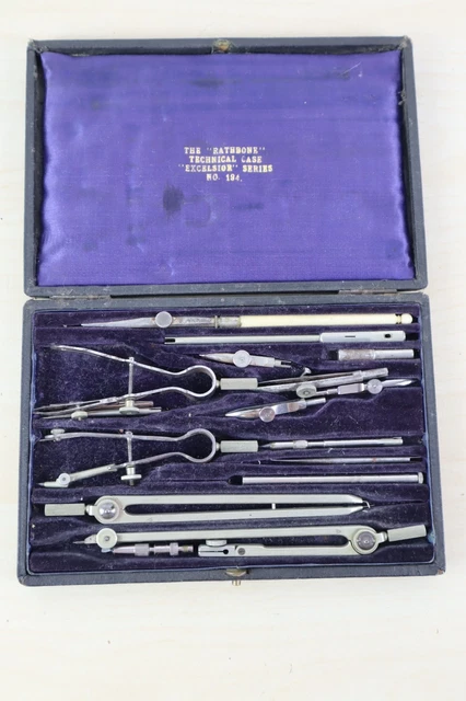 ANTIQUE THE RATHBONE Technical Case Excelsior Series No. 194 Drawing ...