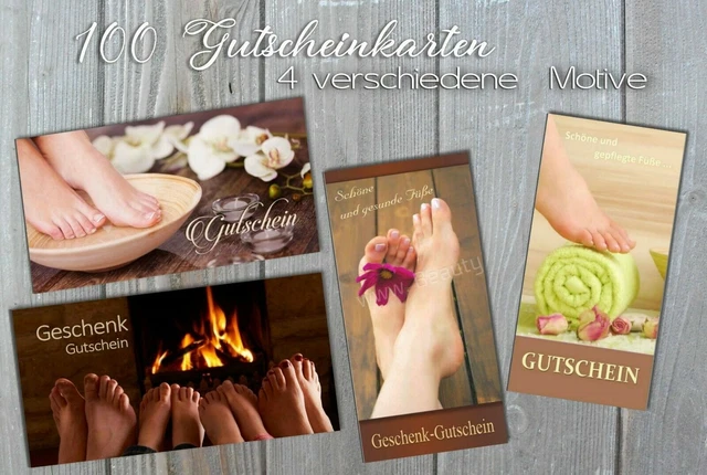 100 Geschenkgutscheine Mix Gutscheine Wellness Massage Fußpflege 0254