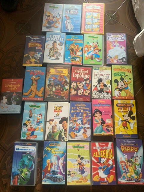 LOTTO 24 VIDEOCASSETTE VHS ORIGINALI DISNEY in italiano EUR 40,00 ...