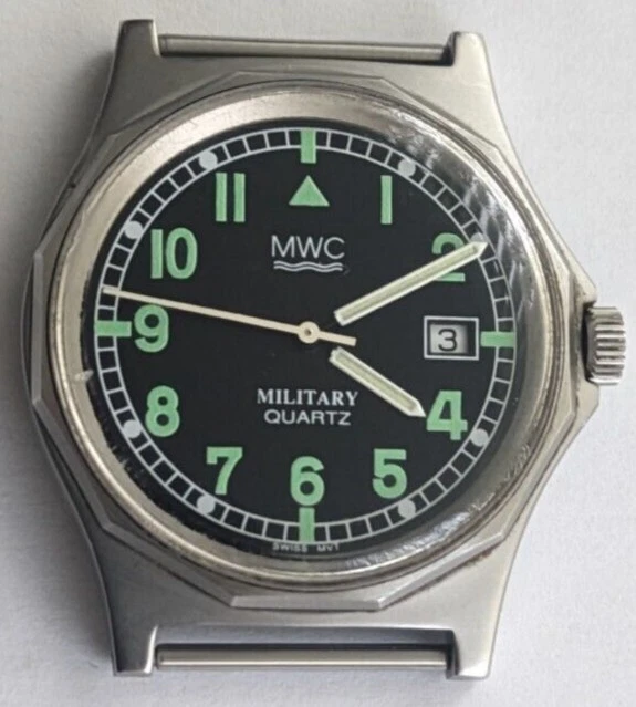 MWC 2428-922 MILITARY Quartz Watch Brand New Swiss Mvt. One piece ...