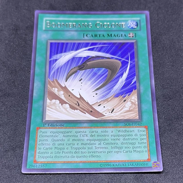 CARTA YU GI Oh BOOMERANG CICLONE (Cyclone Boomerang) Rara SOI-IT042 1a ...