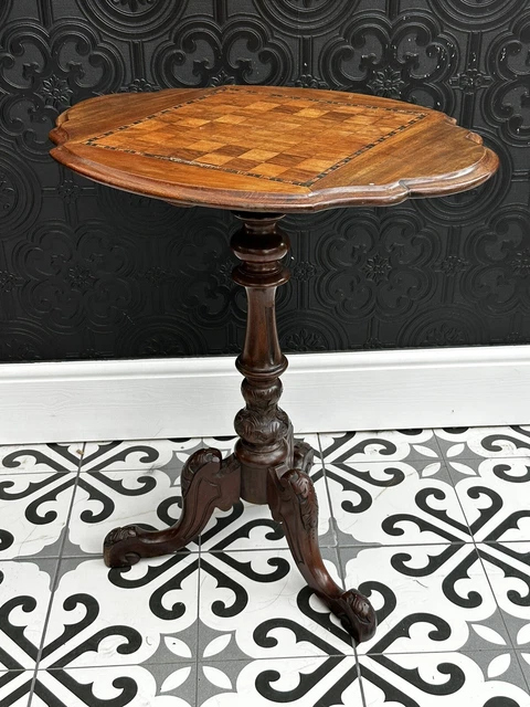 ANTIQUE GEORGIAN CHESS Top Tripod Table £65.00 - PicClick UK