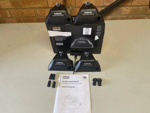 HALFORDS ADVANCED FP6 Flush Rail Foot Pack....... Similar to Thule 7106 ...