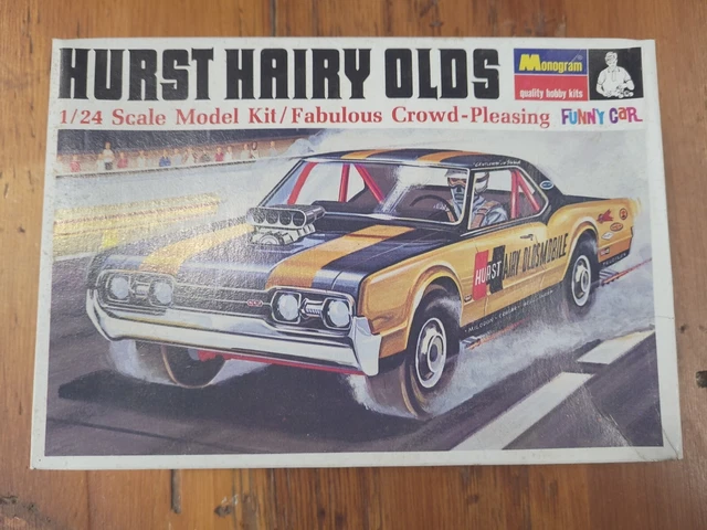 VINTAGE~MONOGRAM~1967 HURST HAIRY Olds Funny Car~Model Kit~ $29.99 ...