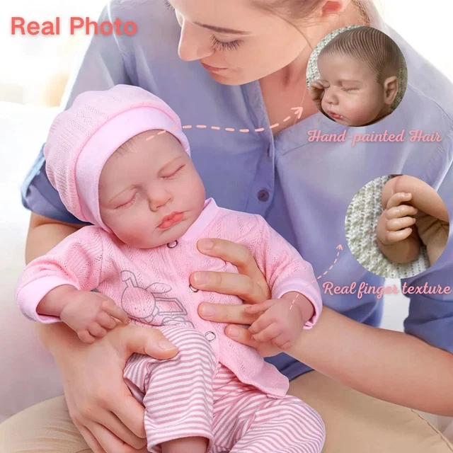 MRB 20 INCH Lifelike Painted Reborn Baby Dolls LouLou 3D Skin Lifelike ...