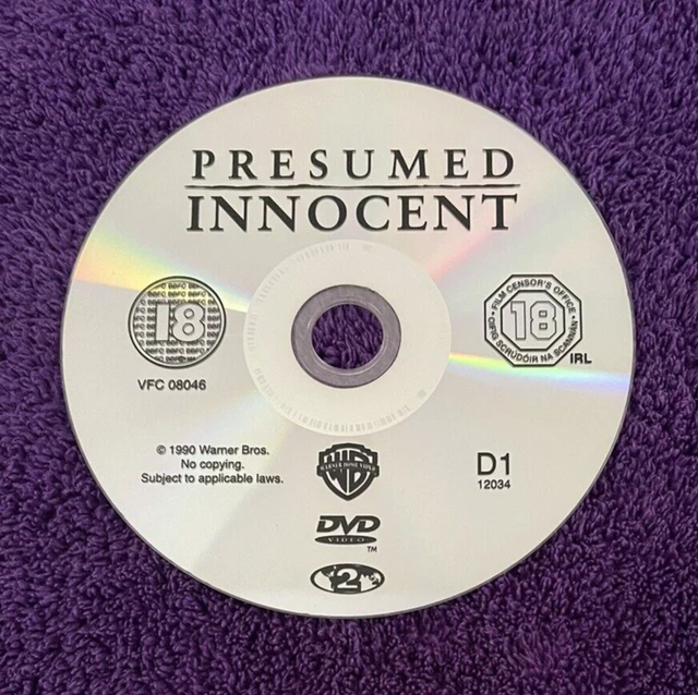 PRESUMED INNOCENT - DVD Disc Only - Drama (1999) Harrison Ford - Free ...