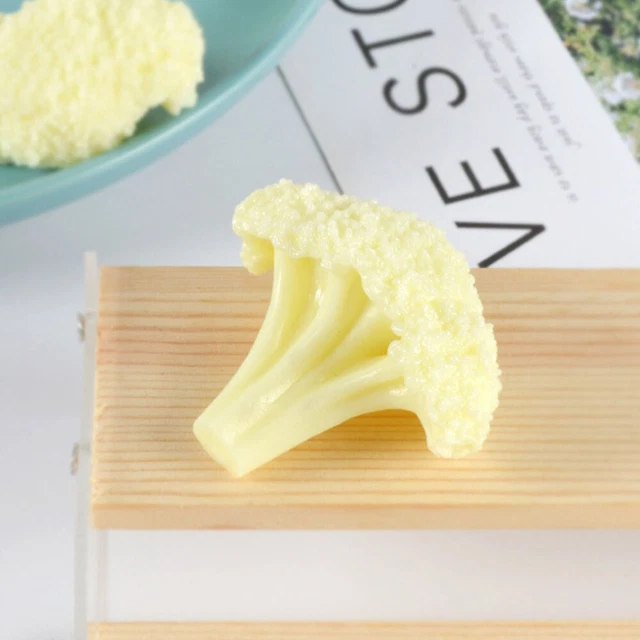 ARTIFICIAL VEGETABLE BROCCOLI Decors Fake Cauliflower Model Slice Prop ...