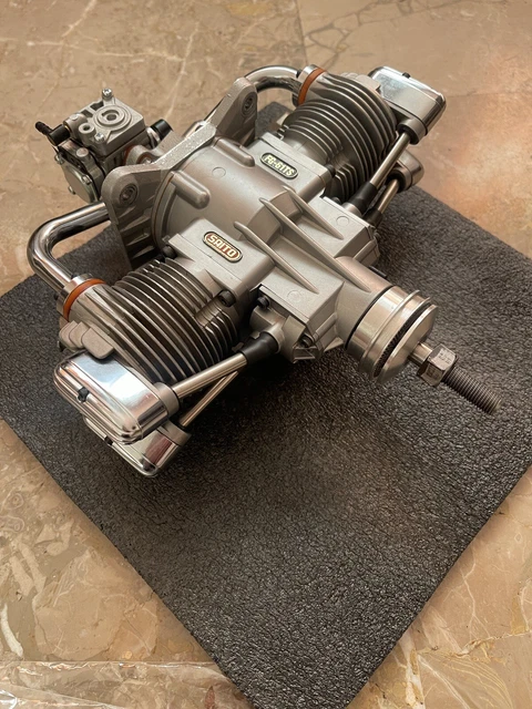 GAS ENGINE TWIN Cylinder Four Stroke 61cc Saito FG-61TS EUR 950,00 ...