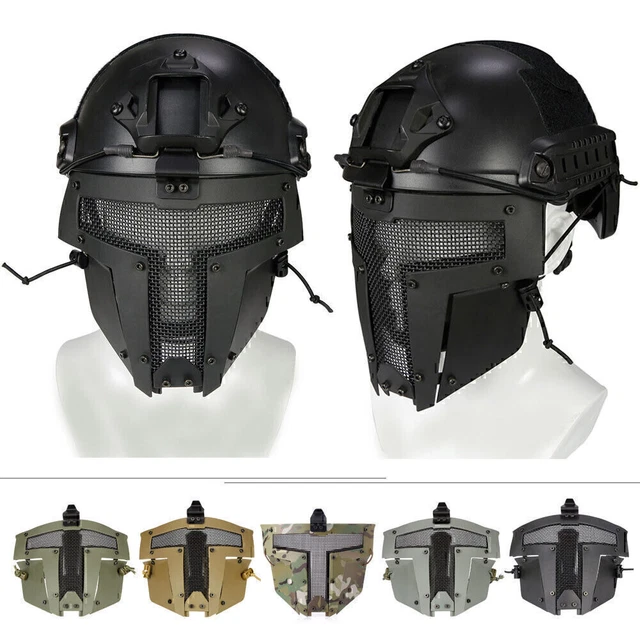 TACTICAL AIRSOFT SPT Mesh Sparta Mask Helmet for War Game shooting £21. ...