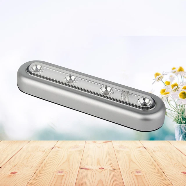4 LED TOUCH Control Touch Tap Light Battery Cupboard Lights With Pads ...