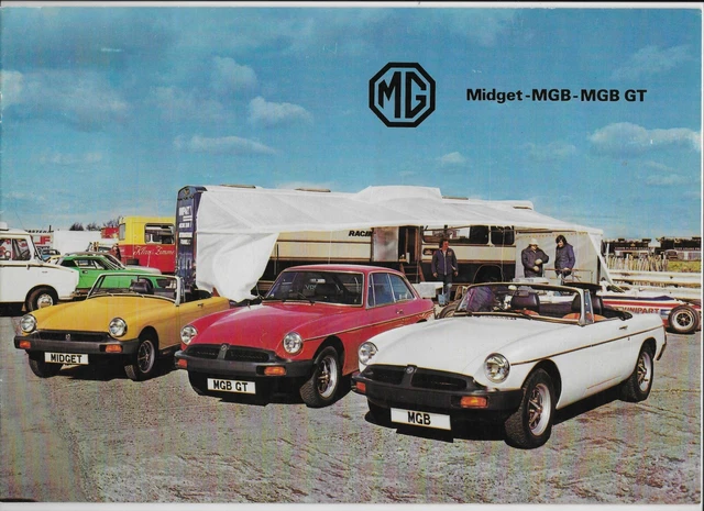 1979 MG CAR brochure: MG Midget, MGB open-top sports car & MGB GT £24. ...