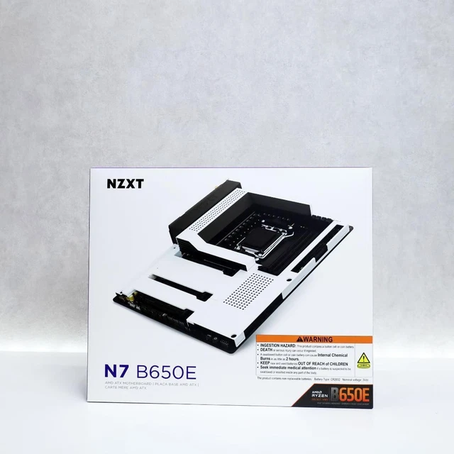 NZXT N7 B650E White ATX Motherboard Used Lightly Installed CPU SSDs £ ...