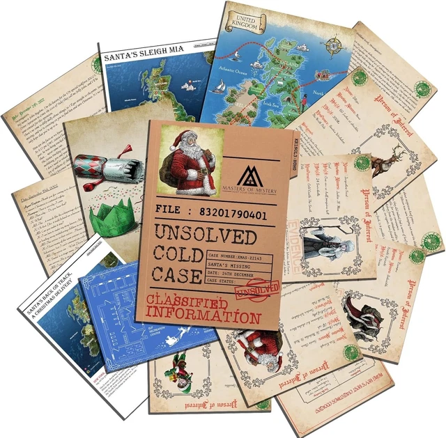 UNSOLVED CHRISTMAS MURDER Mystery Cold Case Files Game - Where Is Santa ...