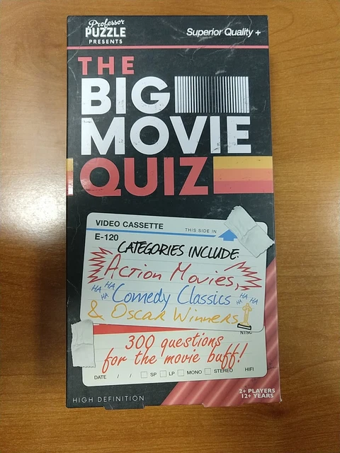 PROFESSOR PUZZLE THE Big Movie Quiz Trivia Party Game 2C $7.98 - PicClick