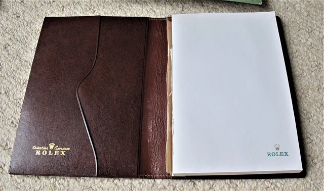 ROLEX RARE PRESENTATION LEATHER DESK WRITING PAD 1970's /1980's £139.99 ...