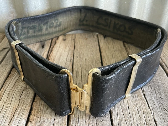 ARMY ISSUE VIETNAM Era P1937 WEBBING BELT Adjustable BLACK & BRASS EUR ...