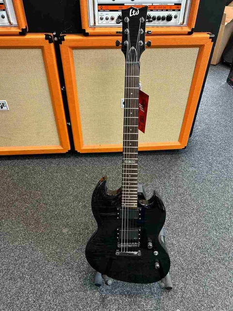 PRE-OWNED ESP LTD Viper-100FM, See-Thru Black £349.00 - PicClick UK