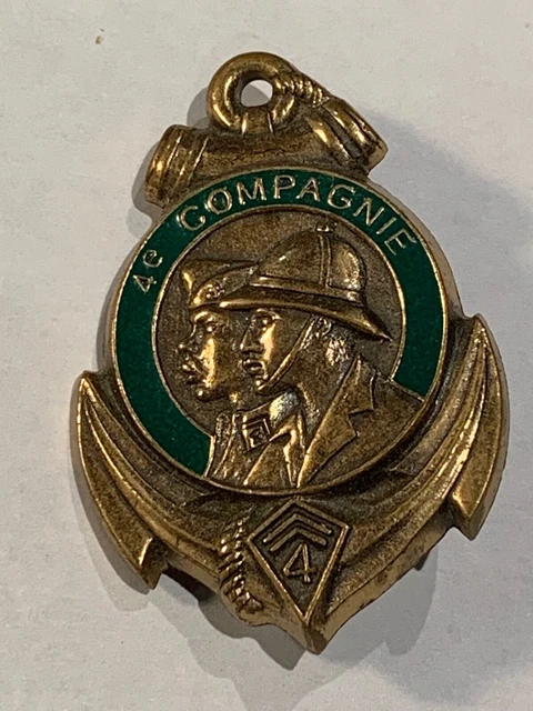 INSIGNE MILITAIRE MARINE 4 Compagnie du 4e Régiment d'infanter (108-35/P5/A3-75) EUR 18,90 ...