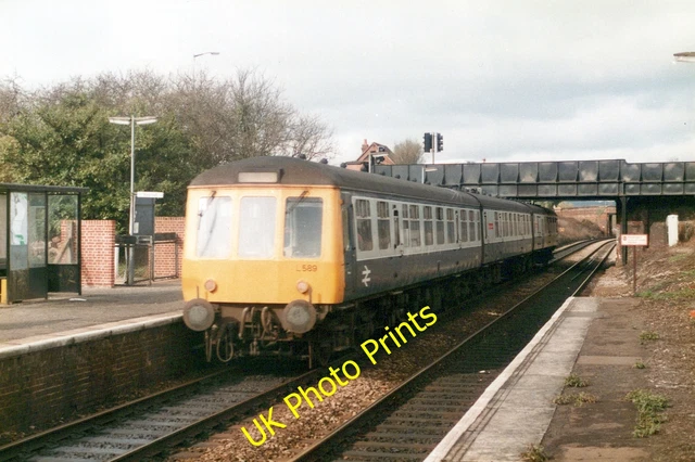 RAILWAY PHOTO CLASS 119 DMU L589 passes Shalford 09.12 GWK-RDG 6/4/1985 ...