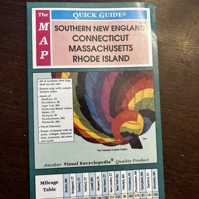 THE MAP QUICK Guide Southern New England Laminated $12.00 - PicClick