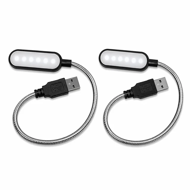 MINI USB LED Flexible Portable Light Lamp Bendable For PC Laptop Power ...