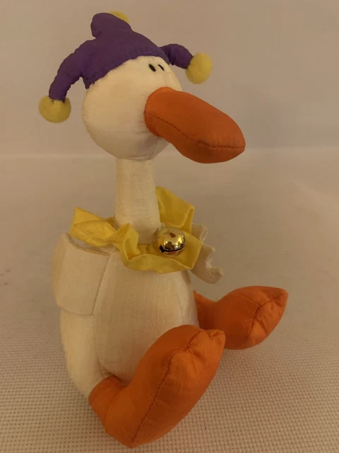 FOREVER FRIENDS JESTER White Duck Goose Jingle Bells Soft Toy 6 ...