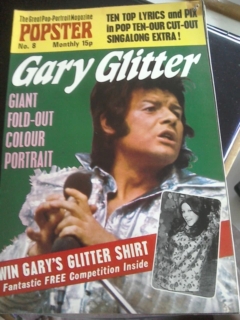 ORIGINAL VINTAGE POPSTER NO. 8 Monthly Poster Magazine - GARY GLITTER £ ... ORIGINAL VINTAGE POPSTER NO. 8 Monthly Poster Magazine - GARY GLITTER £ ...