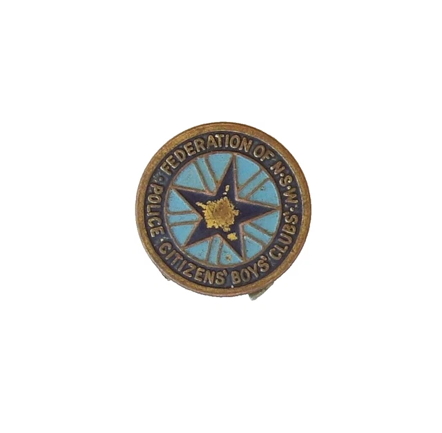 VINTAGE POLICE CITIZENS Boys Club Federation Of Nsw Metal Lapel Pin ...