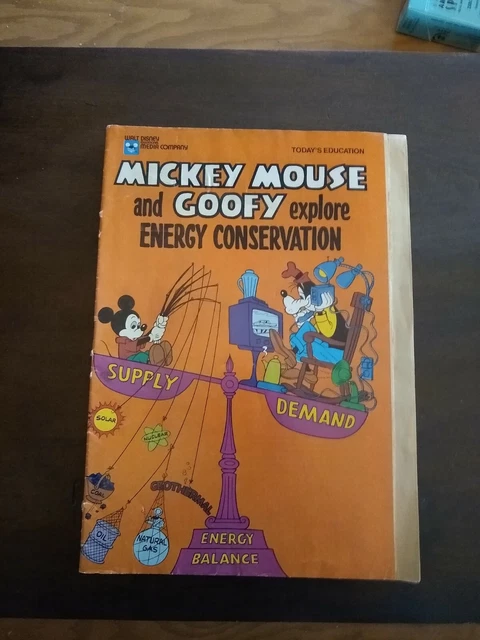 MICKEY MOUSE AND GOOFY EXPLORE ENERGY CONSERVATION Walt Disney 1978 ...