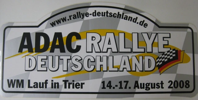 ORIG. EVENT AUFKLEBER Decal ADAC Deutschland Rallye 2008 TRIER WRC DRM ...