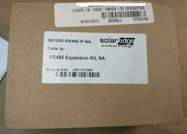 SOLAREDGE RS485 PLUG-IN Expansion Kit SE1000-RS485-IF-NA Solar Edge ...