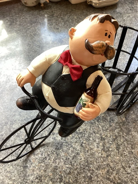 MR GILES NOVELTY French Waiter With Bike And Trolly Holding Wine £9.71 ...