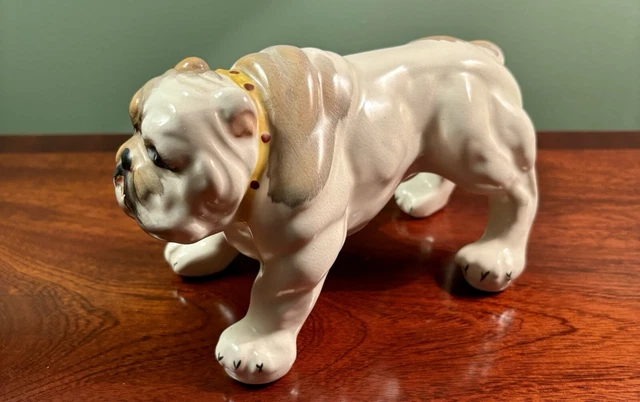 RARE 1930'S ART Deco Crown Devon Fieldings Ceramic English Bulldog ...