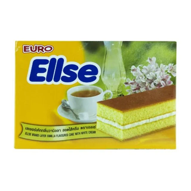 ELLSE LAYER VANILLA Flavoured Cake With White Cream 144g - best before ...