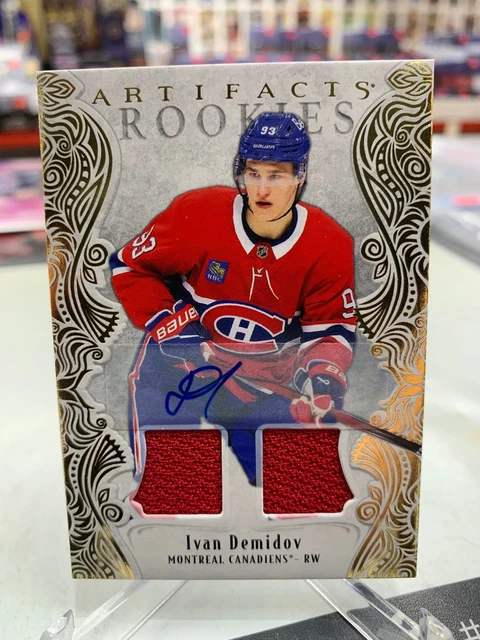 2025-26 UD ARTIFACTS Ivan Demidov Gold Material Rookie Auto Rc 174 165/ ...