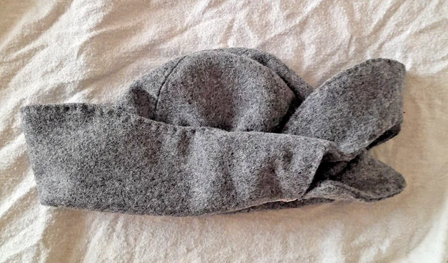 ENGLISH CIVIL WAR MONTERO Hat 23" /58.5cm NEW Grey Wool Balaclava Linen ...