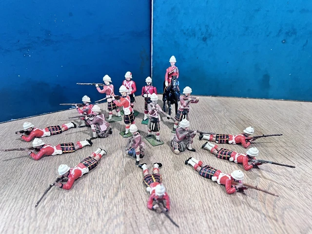 BRITAINS: HIGHLANDER SQUARE Part 2, Pith Helmets. 54mm Metal Models £75 ...