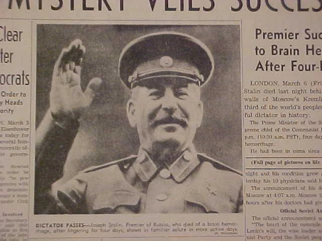 VINTAGE NEWSPAPER HEADLINE ~Soviet Union Russian Ussr Dictator Stalin ... VINTAGE NEWSPAPER HEADLINE ~Soviet Union Russian Ussr Dictator Stalin ...