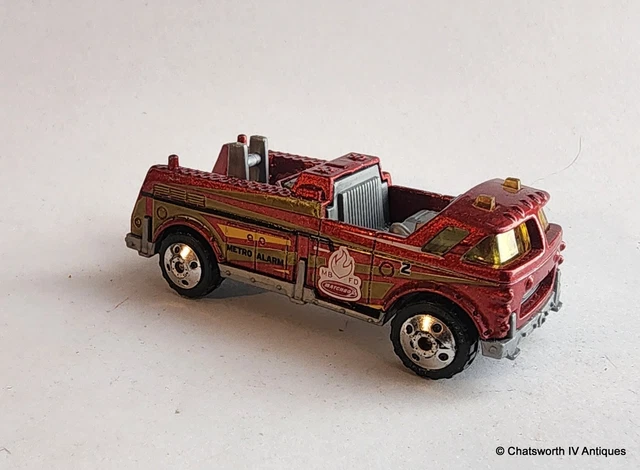 VINTAGE 2002 1:64 Loose Die Cast Matchbox Metro Alarm Bucket Fire Truck ...