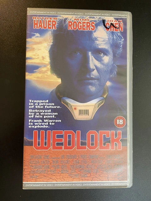WEDLOCK (VHS) 1991 Rutger Hauer, Mimi Rogers, Joan Chen, James Remar ...