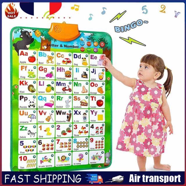 ELECTRONIC ALPHABET CHART Poster Smart Sound Animals Wallchart for Kids ...